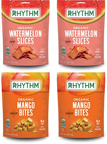 Rhythm Superfoods Variety Pack Chewy Watermelon Slices Crunchy Mango ...