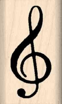 Stamps by Impression ST 3053 Treble Clef Rubber Stamp - Warehousesoverstock