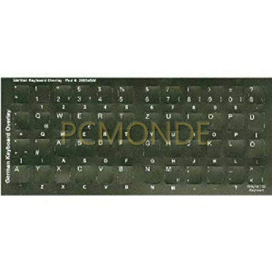 German Non-transparent Opaque QWERTY Keyboard Stickers - Overlay All ...