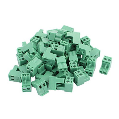 uxcell 50Pcs 300V KF2EDGK 5.08mm Pitch 2-Pin PCB Screw Terminal Block Connector ...