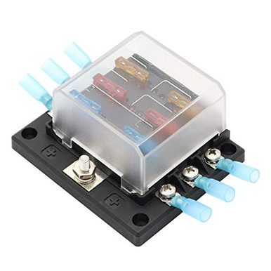 6 Way Fuse Box with LED Light Indication Protection Cover Holder ...