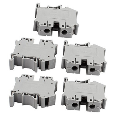 uxcell 5Pcs UK35N 600V 130A Rail Mount 35mm2 Cable Screw Type Terminal ...