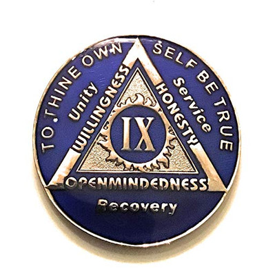 Recovery Line 9 Year AA Sunlight of The Spirit Blue Alcoholics ...