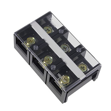 uxcell Dual Rows 3 Positions 600V 150A Cable Barrier Block Terminal ...