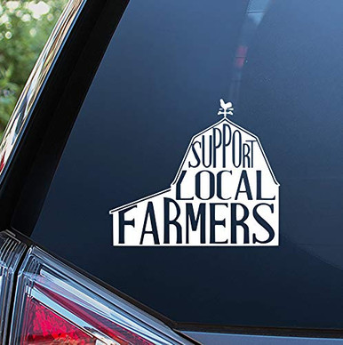 Lplop Cut Sticker Support Local Farmers Sticker - 8 Inches Vinyl Decal ...