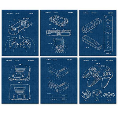 Vintage Nintendo Patent Poster Prints Set of 6 8x10 Unframed Photos ...