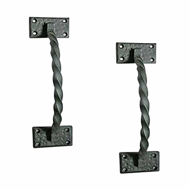 Wrought Iron Door Handle Pull Antique Colonial Twist Design 12 1 4 inch ...