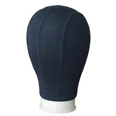 Cork Canvas Block Head Mannequin Wig Display Style Dry Dye with Mount ...