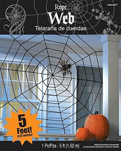 Giant Rope Spider Web - 5 Feet X 5 Feet - Warehousesoverstock