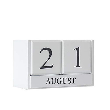 Eco Memos Desk Calendar Wooden Block Calendar 2021 Daily for Women at a ...