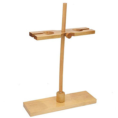 Wooden Funnel Stand Two Holes Adjustable Height Lab Separation Funnel ...