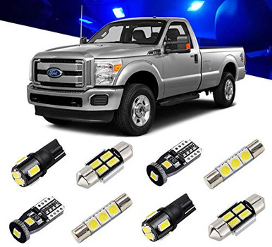 BRISHINE Blue Interior LED Light Kit for 1999-2016 Ford F250 F350 F450 ...