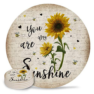 Coasters for Drinks - Absorbent Drink Coaster 4-Piece Set You Are My ...