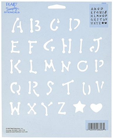 Plaid Simply Stencil, 28826 Dot Alphabet Upper Case - Warehousesoverstock