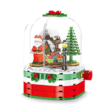 jiken Christmas Building Blocks Santa Claus Stacking Bricks Kids Toy ...