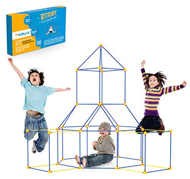 Twirlux Kids Construction Fort Building Kit 90 Pieces Ultimate Forts ...