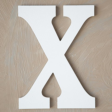 The Lucky Clover Trading X Wood Block 14 inch L White Wall Letter ...
