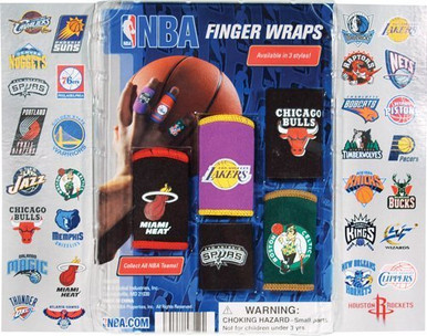 NBA FINGER WRAP SLEEVES * COMPLETE SET OF ALL 30 TEAMS * 1 INCH HEIGHT ...