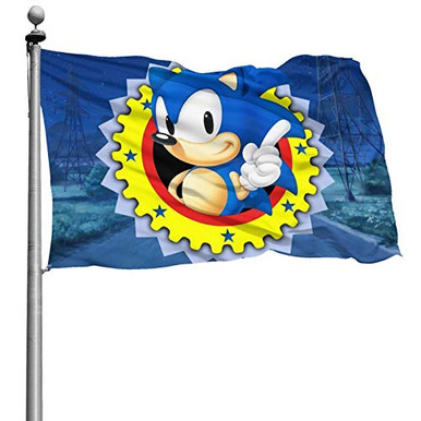 Sonic The Hedgehog Flag 4x6 Feet Strong Durable Easy to Disassemble ...