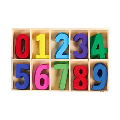 50-Piece Wooden Numbers - Craft Numbers with Storage Tray | Kids ...