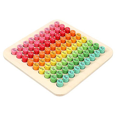 Wooden Maths Multiplication Educational Learning Block Counting Toy for ...