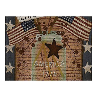 NiYoung 500 Pieces Wooden Jigsaw Puzzles Set 20.47x14.96 Inch Liberty ...
