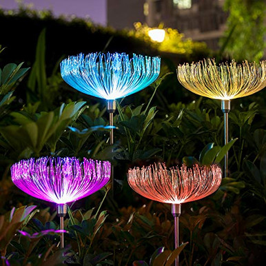 Neporal Solar-Garden-Lights-Outdoor-Decorative Solar Flowers Garden ...