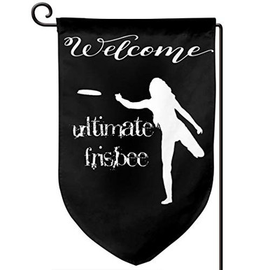 Ultimate Frisbee Silhouette Woman Garden Flag 12.5 X 18 in Size Banner ...
