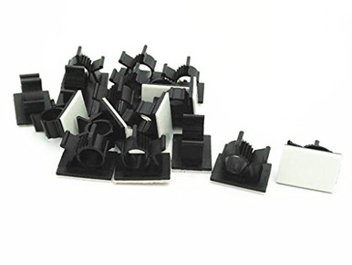 XJS 20 Pcs Self-adhesive Wire Cable Tie Clamp Sticker Clip Holder Fixer ...
