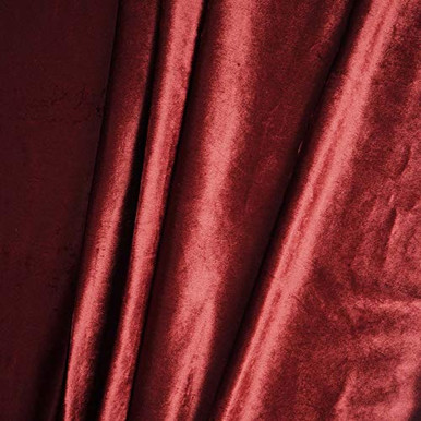 Efavormart 5 Yards Velvet Fabric Bolt 65 inch Wide Fabric Roll Wine ...
