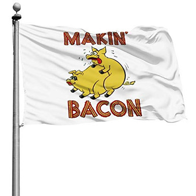 YuXia Making Bacon Pig Flag 4x6 feet Strong Durable Easy to disassemble ...
