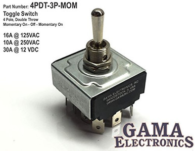 GAMA Electronics 4 Pole Double Throw Momentary On-Off-Momentary On ...