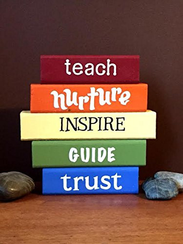 TEACHER WORD BLOCK SET! Wood word stacking block set for teachers and ...