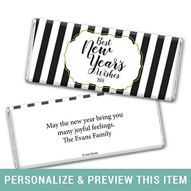 Personalized New Years Stripes Hershey s Chocolate Bar Wrappers Only 25 ...
