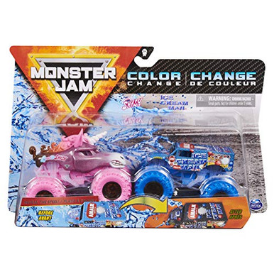 Monster Jam Color Change Sparkle Smash vs. Ice Cream Man ...