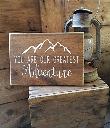 You are our Greatest Adventure Wood Sign - Woodland Nursery Decor ...