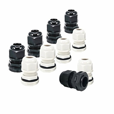 10 piece/bag black/grayM20-12 cable connector plastic waterproof7mm ...