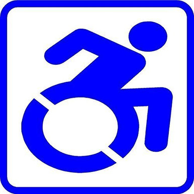 Custom sizes Wheelchair In Motion Handicap logo car sticker decal set ...