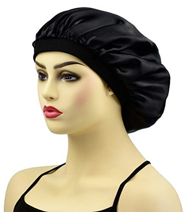 Satin Sleep Caps for Women and Girls Wide Band Satin Bonnet Sleeping ...