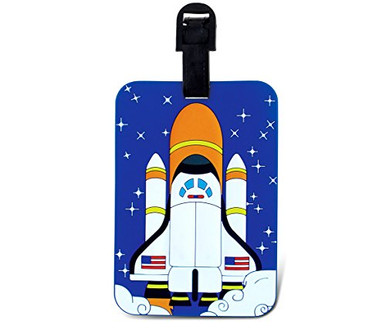 Puzzled Space Shuttle Luggage Tag - Unique Space Explorer Novelty ...