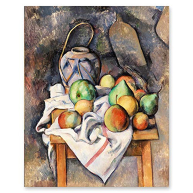 Paul Cezanne Print Ginger Jar and Fruit Art French Impressionist Food ...