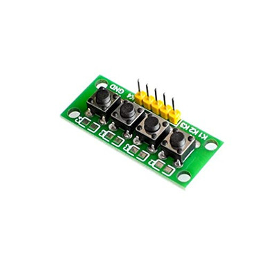 DIY Kit 1x4 4 Independent Key Button Keypad Keyboard Module Mcu for Arduino Student Class Design ...