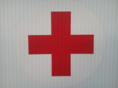 Red Cross Sticker - Warehousesoverstock