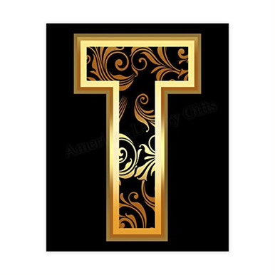 Decorative Letter T Wall Decor- 8x10 inch Alphabet Letters Wall Art ...