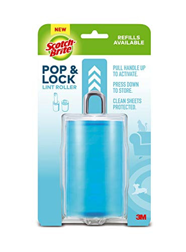Scotch-Brite Pop and Lock Retractable Lint Roller 60 Sheets Multi-Color ...
