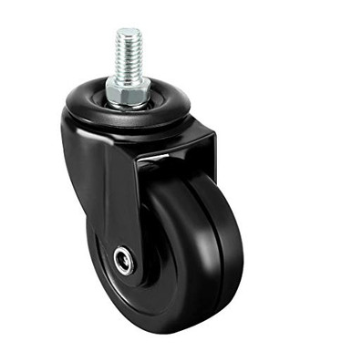 uxcell Swivel Casters 2 Inch Solid Rubber 360 Degree M8 x 15mm Threaded ...