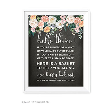 Andaz Press Peach Chalkboard Floral Garden Party Wedding Collection ...