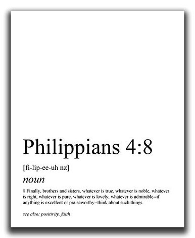 Bible Verse Wall Art - 8x10 inch UNFRAMED Print - Dictionary-Style ...