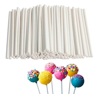SBYURE 400 Count White 4 Inch Lollipop SticksCake Pops Making Tools ...