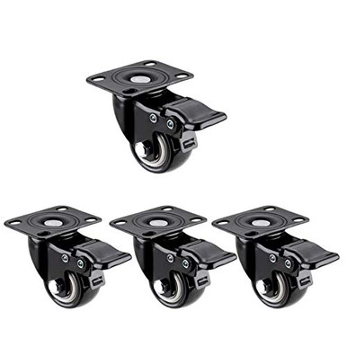 2 ?Caster Wheels with Brakes Set of 4No Noise Locking Casters for ...
